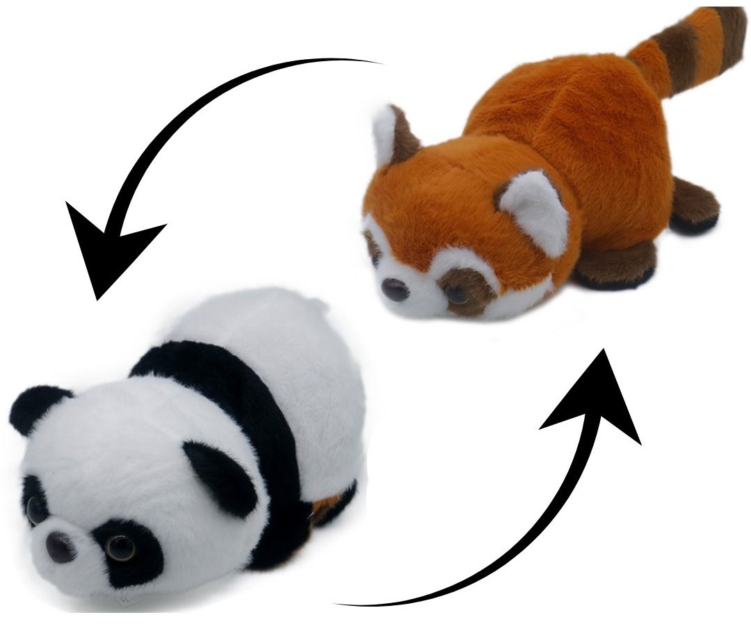 Y-A6.2 TOY939-004 Reversible Plush 25cm Panda - Red Panda | 66023